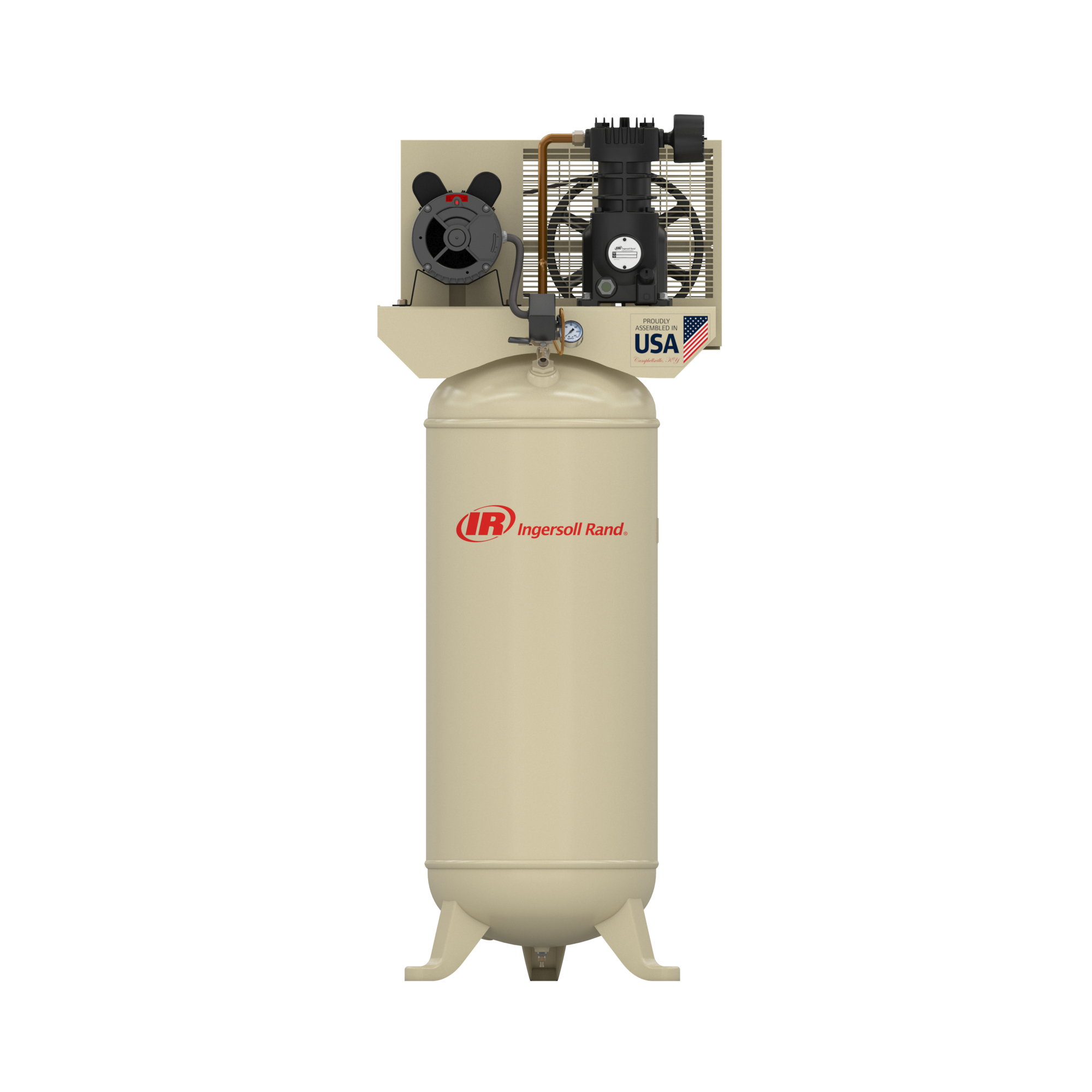Ingersoll Rand Electric Stationary Air Compressor, 3 HP, 10.3 CFM @ 135 PSI, 230 Volt, Model ...